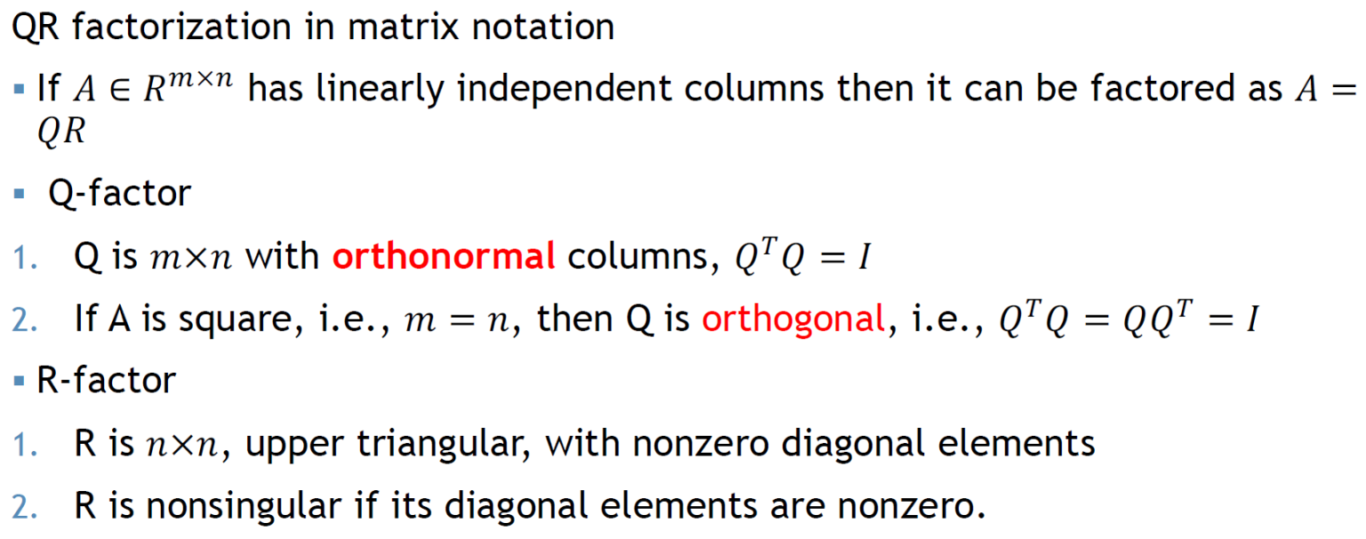 The optimization set: QR factorization - ToothlessOS Log