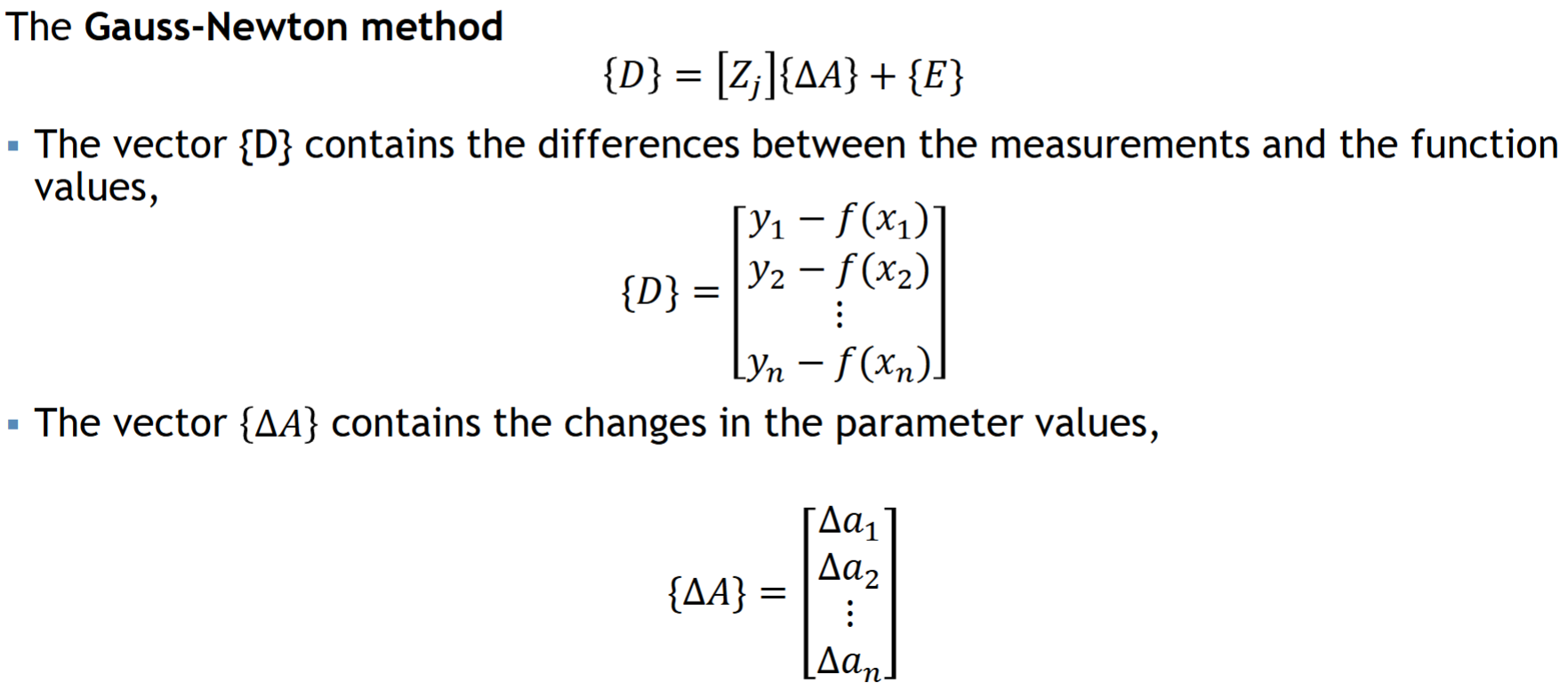 The optimization set: Gauss-Newton method - ToothlessOS Log